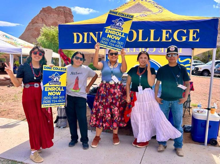 Diné College was honored to set up in front of the Navajo Nation ...